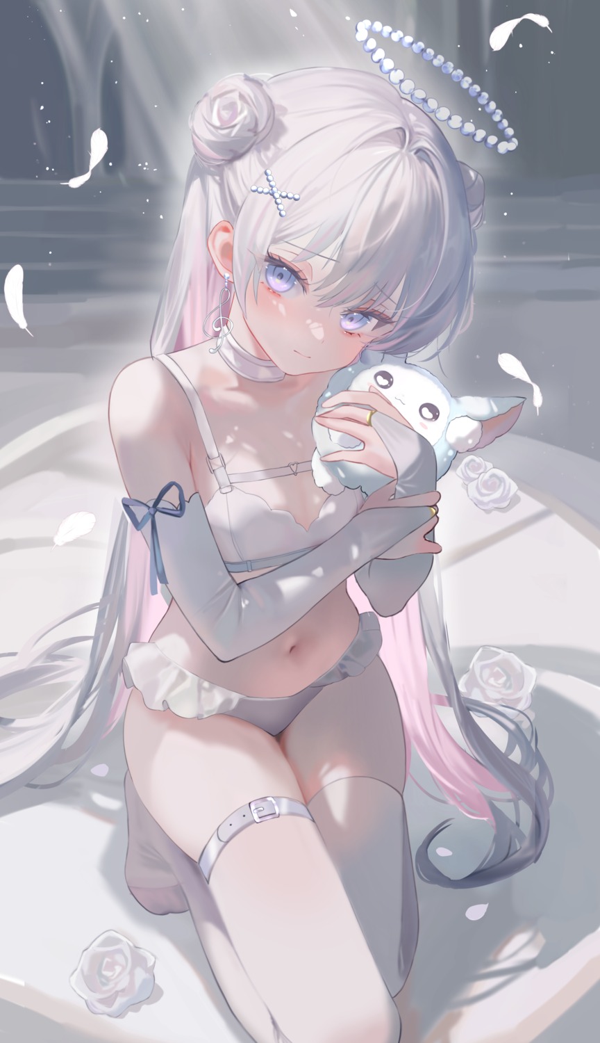 otonoha moe bra garter halo pantsu thighhighs | #1231884 | yande.re